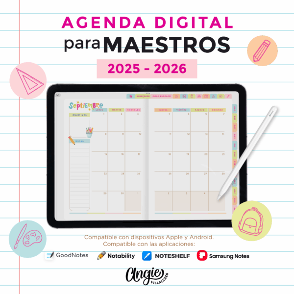 Agenda Digital Escolar para Maestros 2025 – 2026